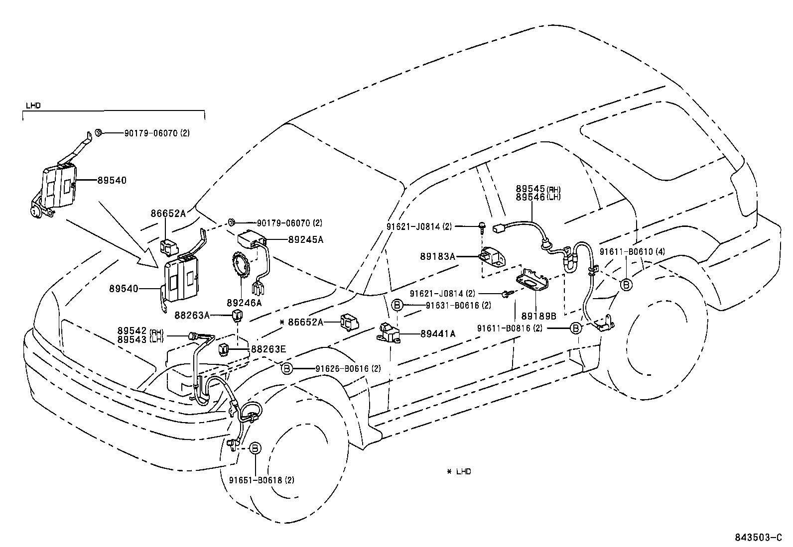 ABS & VSC для Лексус RX300, 2000/07 - 2003/02, 3 литра, 24 клапана DOHC ...