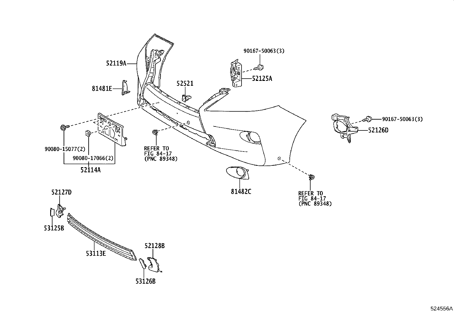 Передний бампер для Лексус RX350/450H(NAP, 2009/01 - 2012/04, 3,5 литра ...