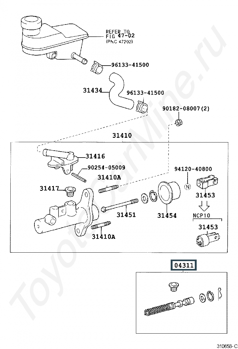 Запчасти Лексус: деталь 0431112110