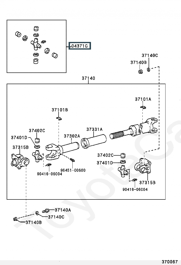 Запчасти Лексус: деталь 0437160040