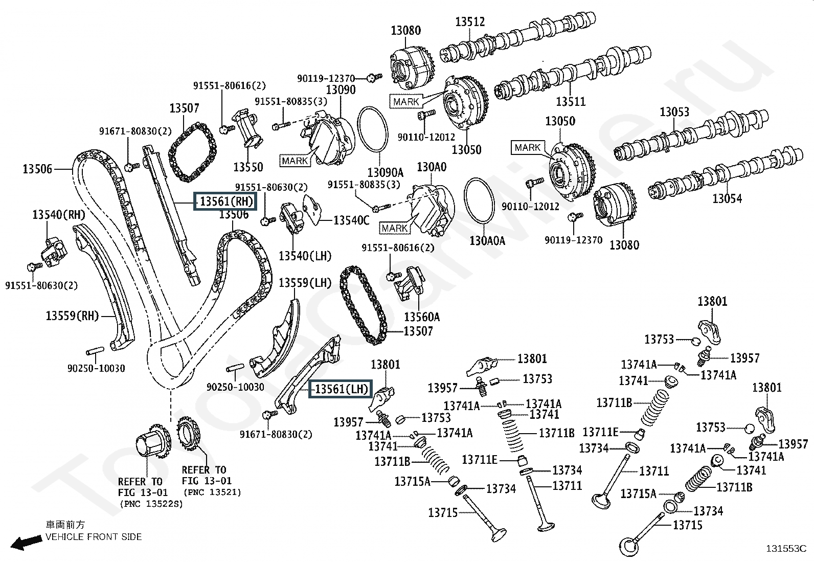 Запчасти Лексус: деталь 1356138060