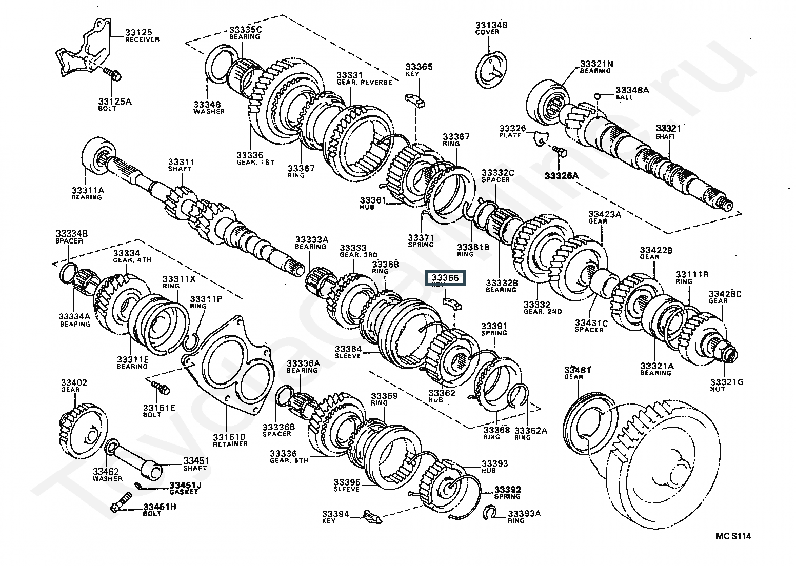 Запчасти Лексус: деталь 3336652020