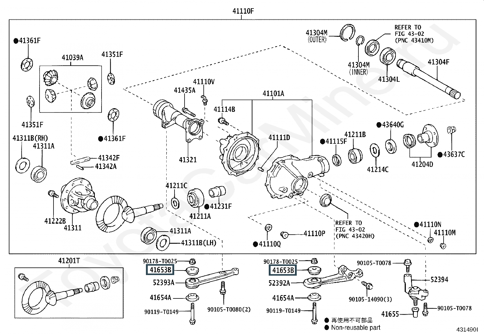 Запчасти Лексус: деталь 4165360030