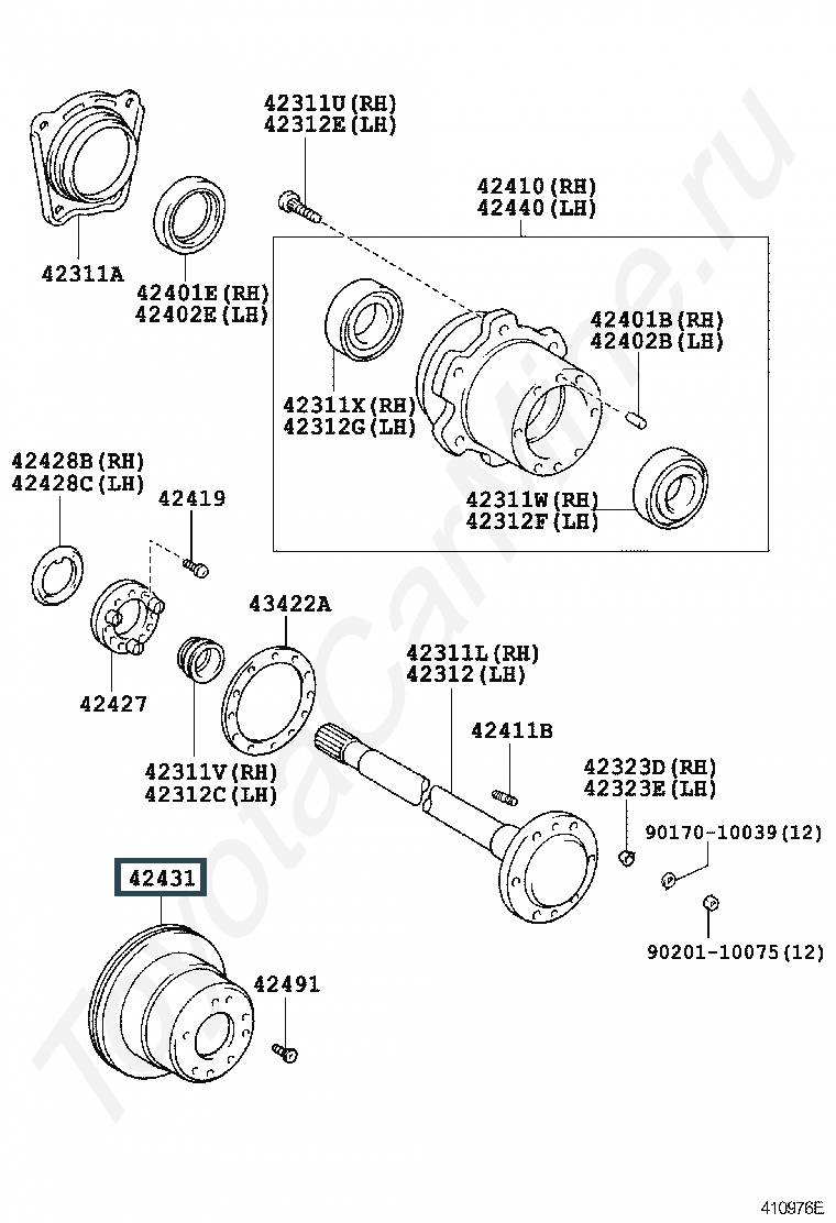 Запчасти Лексус: деталь 4243160261