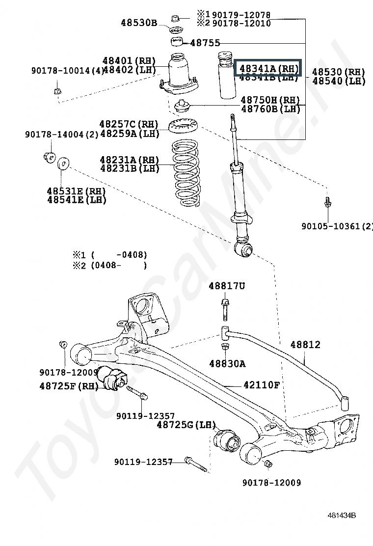 Запчасти Лексус: деталь 4834147010