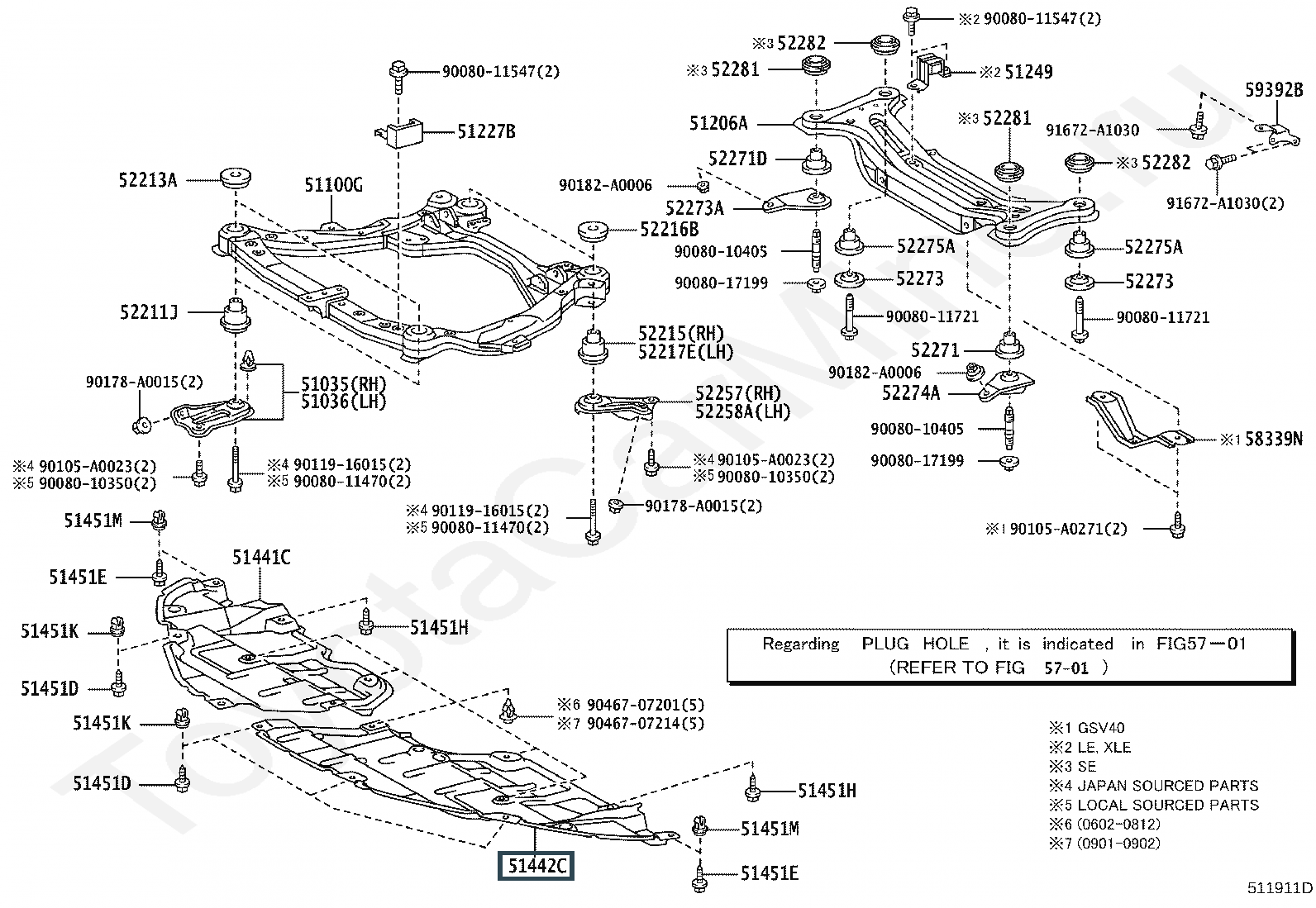 Запчасти Лексус: деталь 5144206100