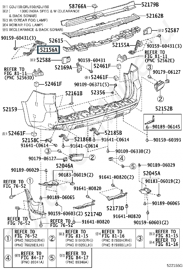 Запчасти Лексус: деталь 5215660080