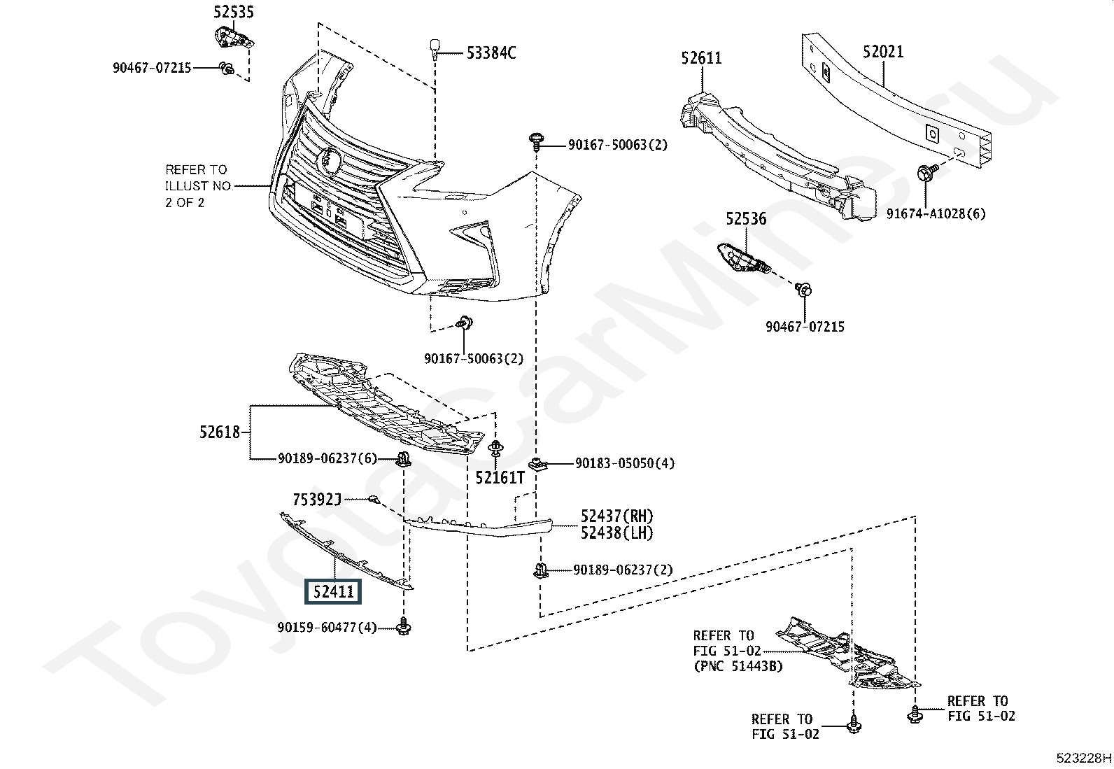 Запчасти Лексус: деталь 5241148060