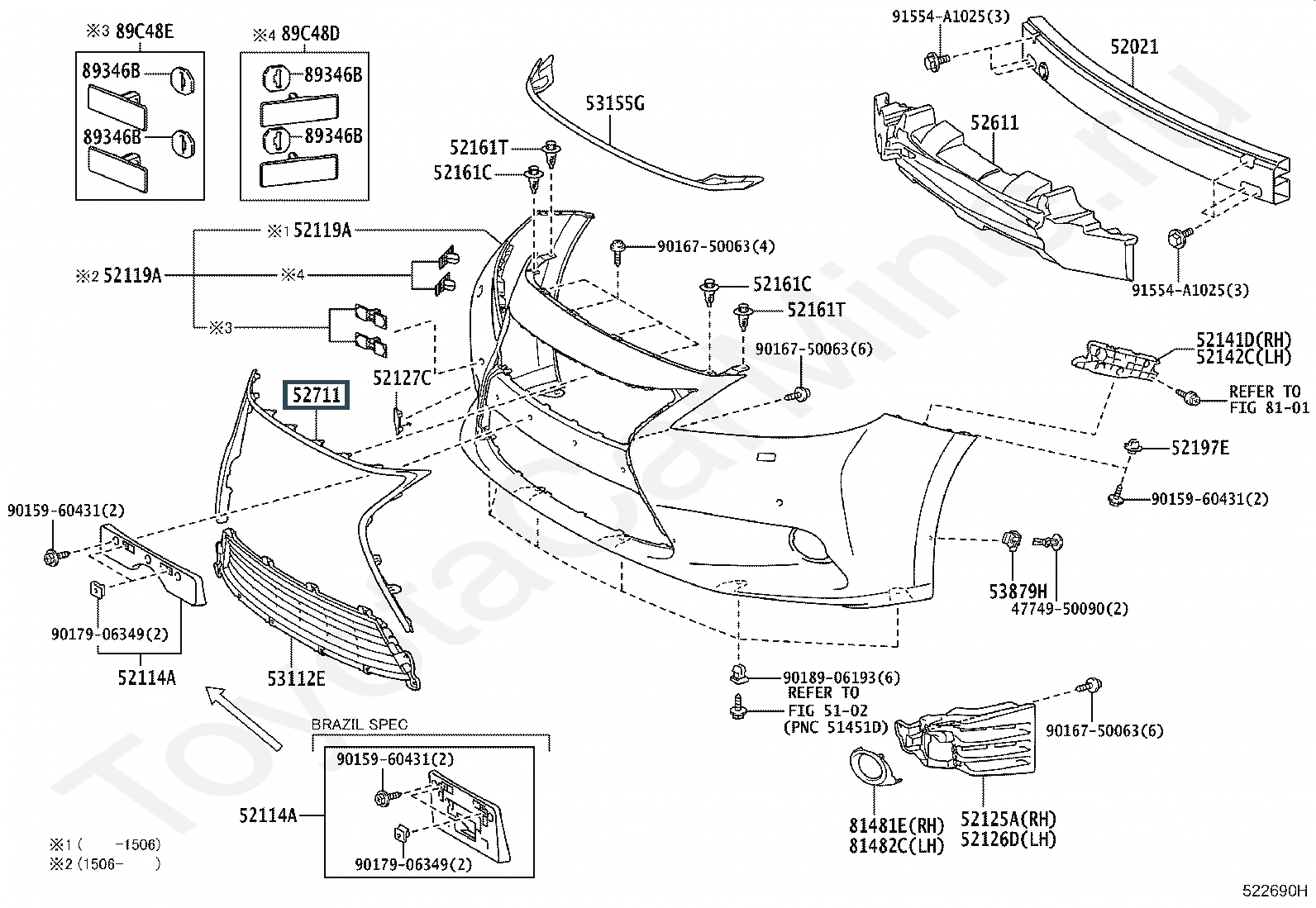 Запчасти Лексус: деталь 5312133050