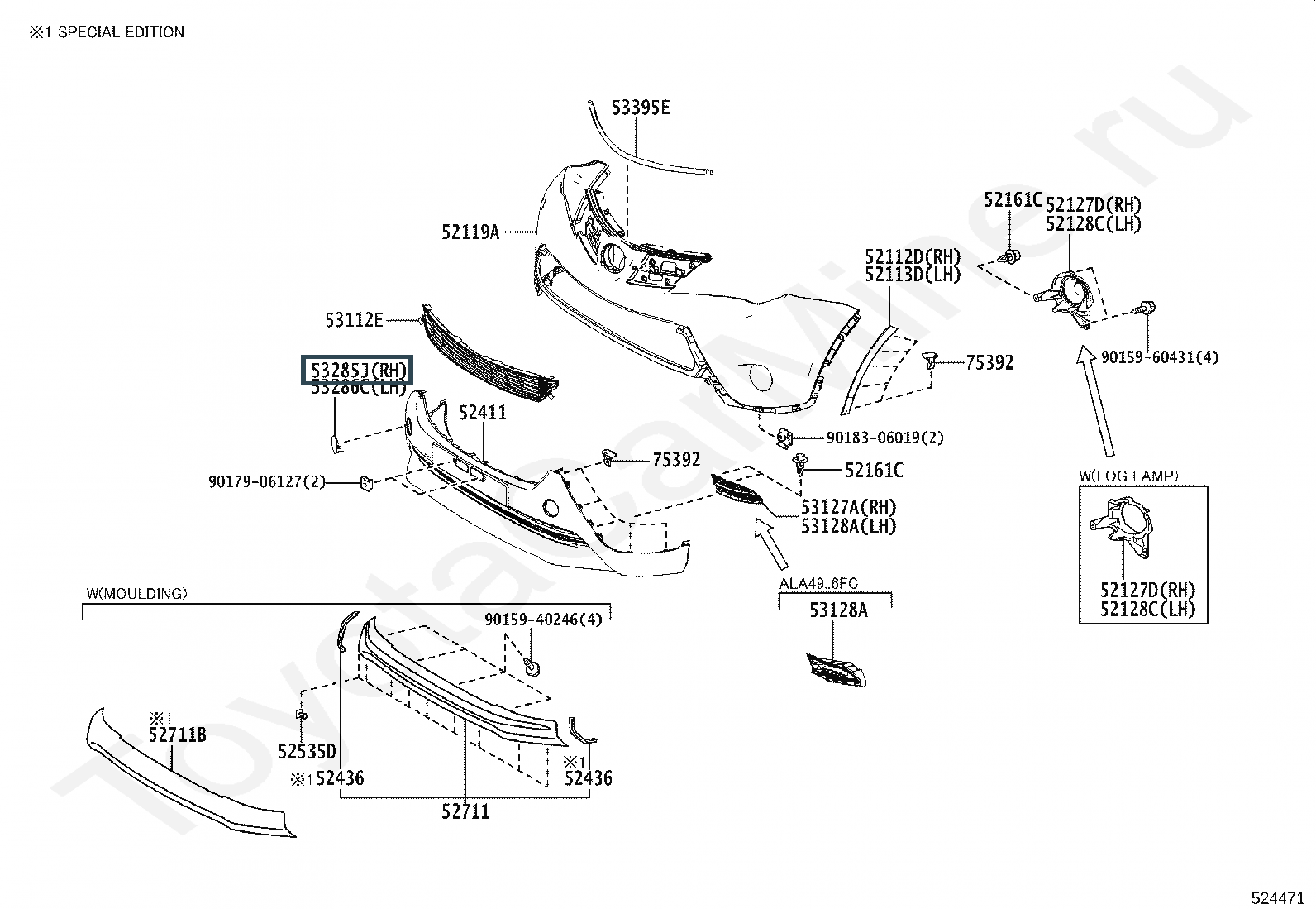 Запчасти Лексус: деталь 5328542100