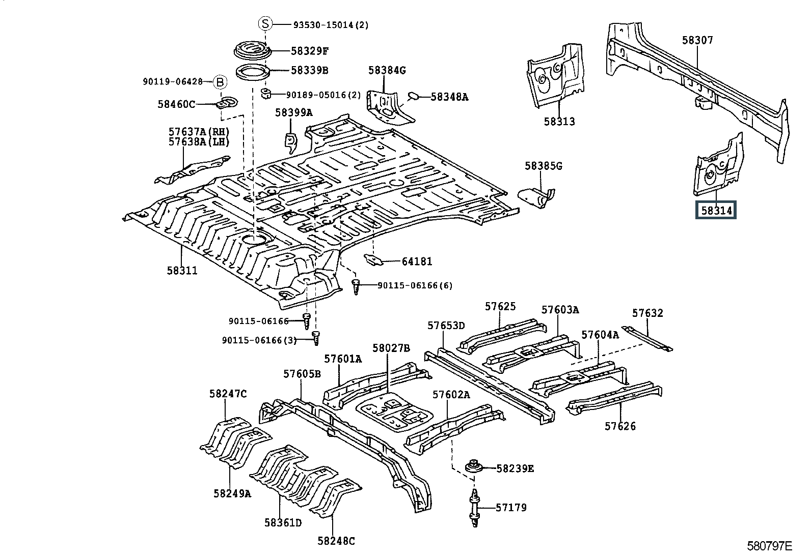 Запчасти Лексус: деталь 5831460100