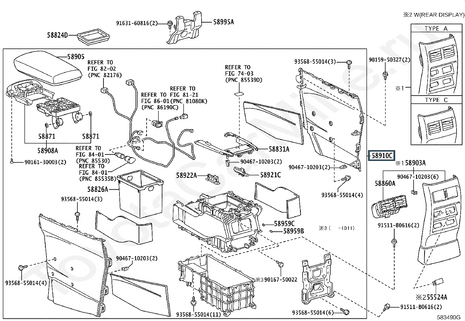 Запчасти Лексус: деталь 5891048320C9