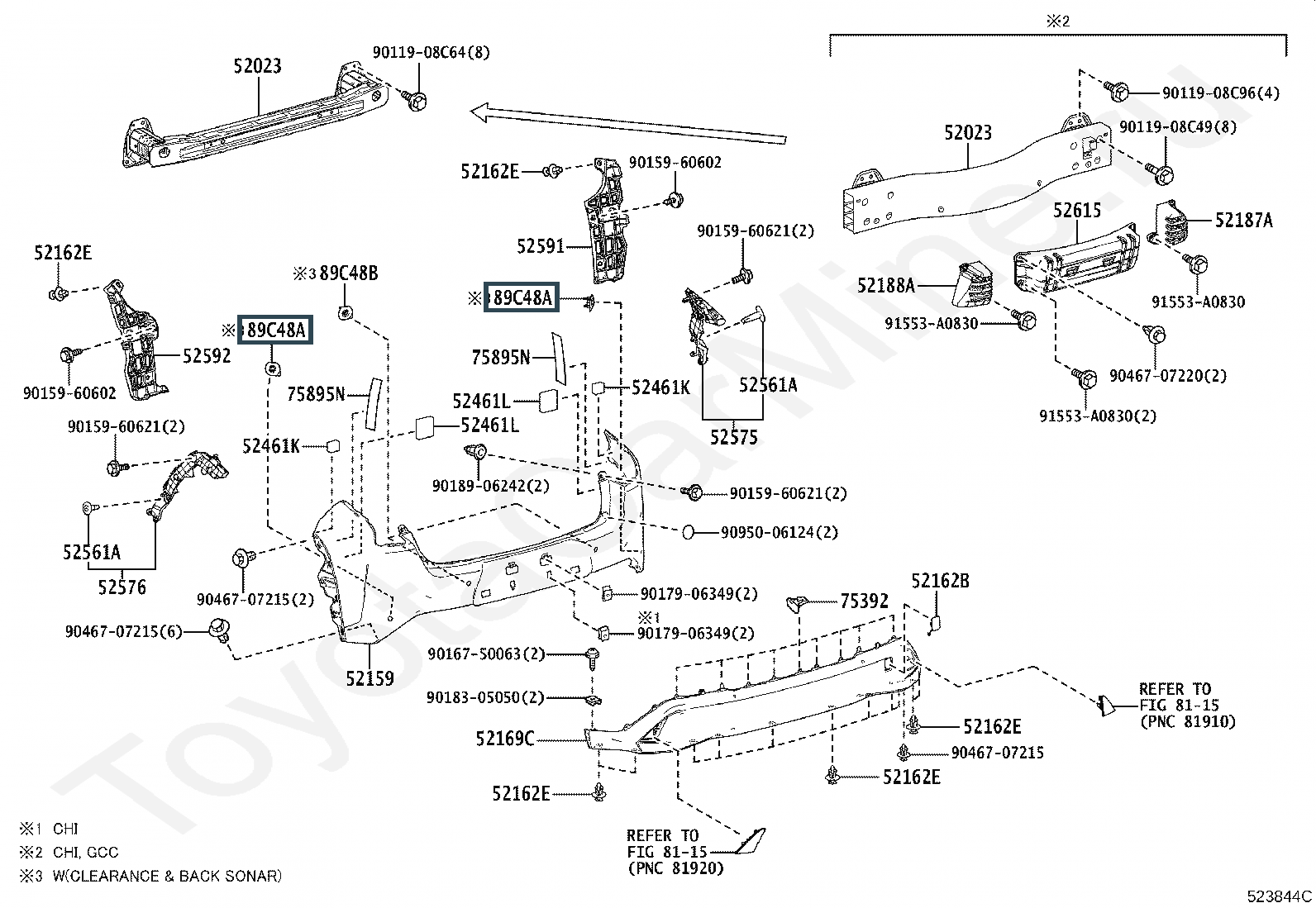 Запчасти Лексус: деталь 8934812140B5
