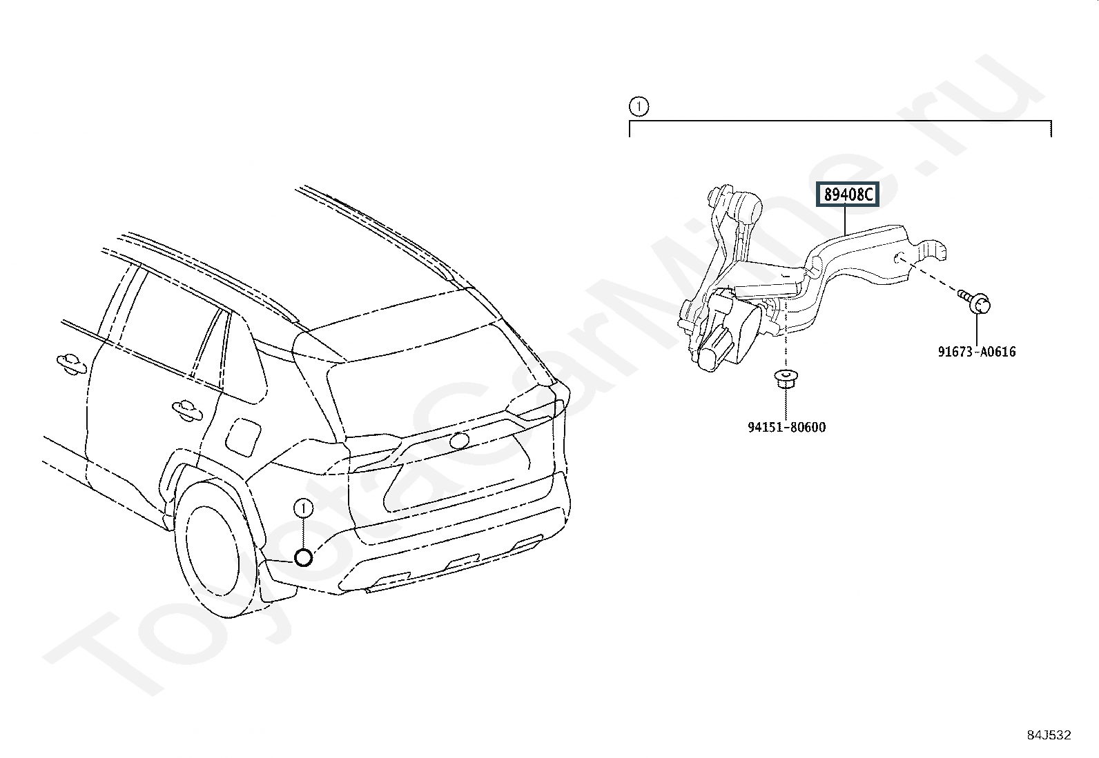 датчик положения кузова задний Лексус (артикул 8940842031)